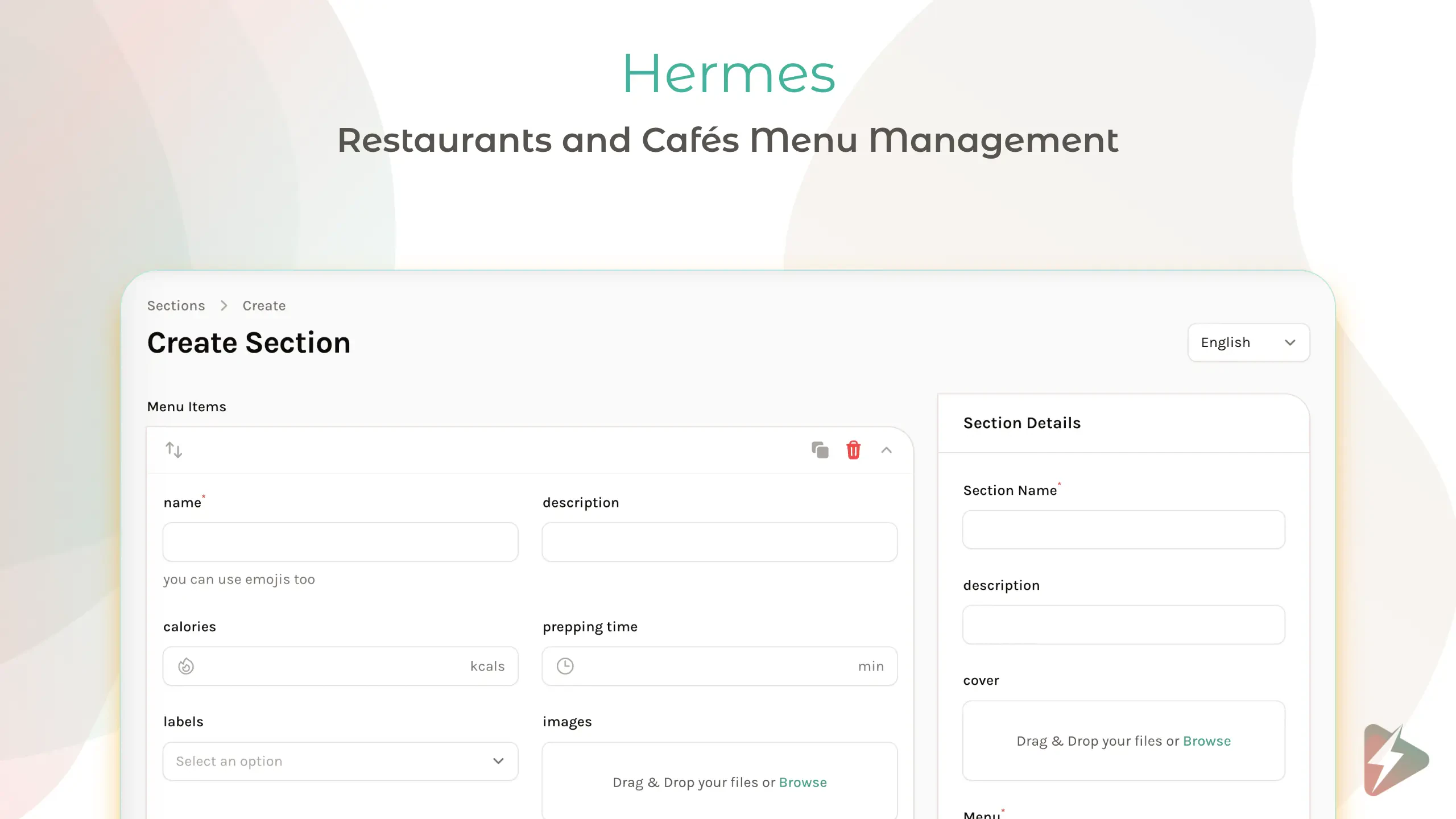 Hermes | Restaurants and Cafés Menu Management | Lara Zeus